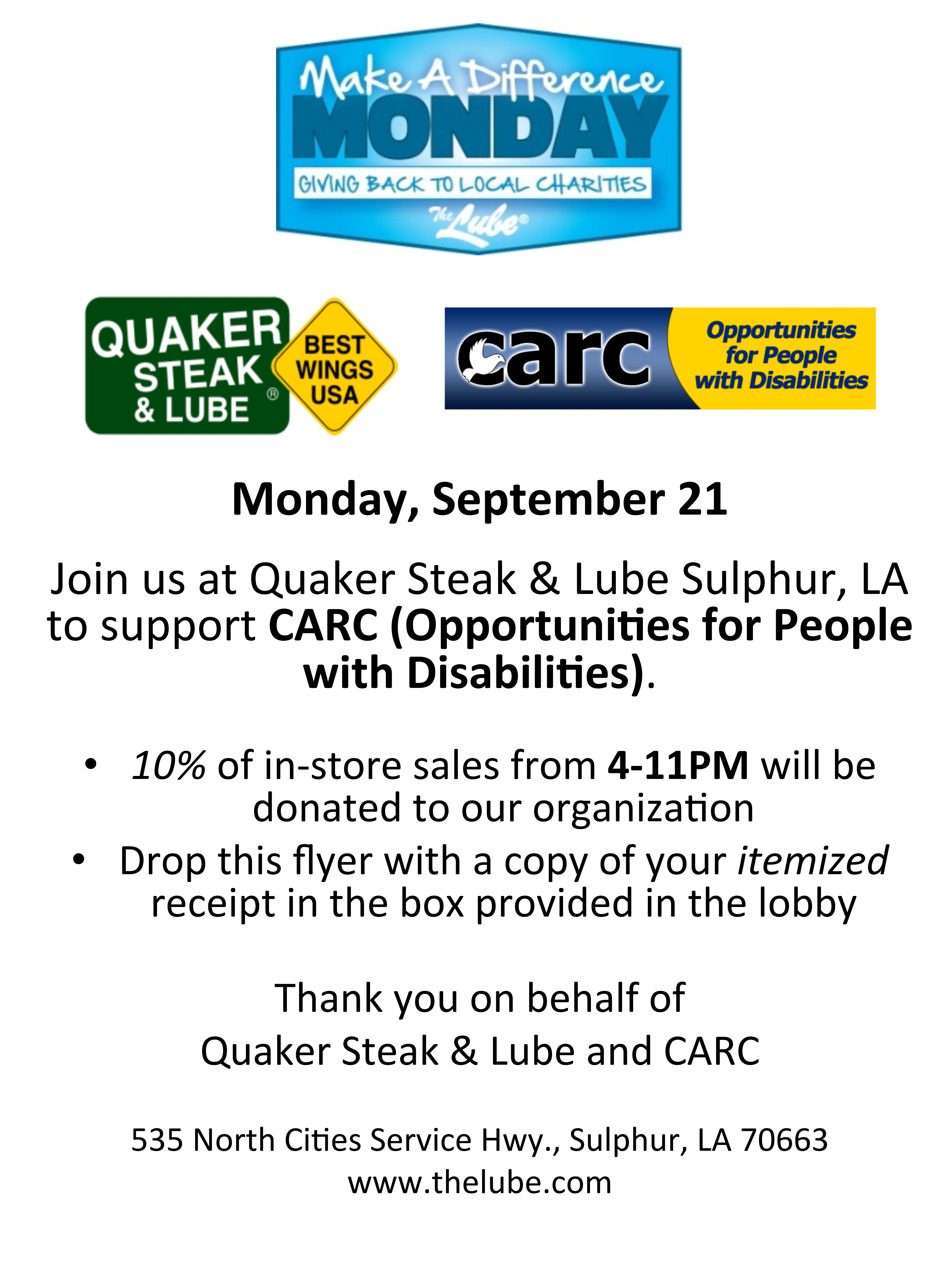 Make a Difference Monday | Carc